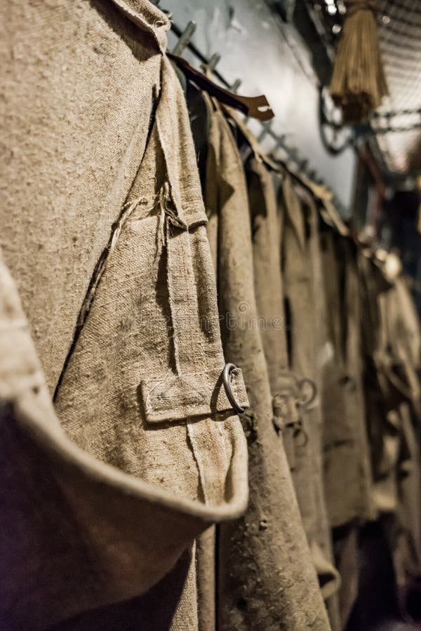 Old Fashioned Mail Sacks Seen Hanging in a Royal Mail Mobile Sorting ...