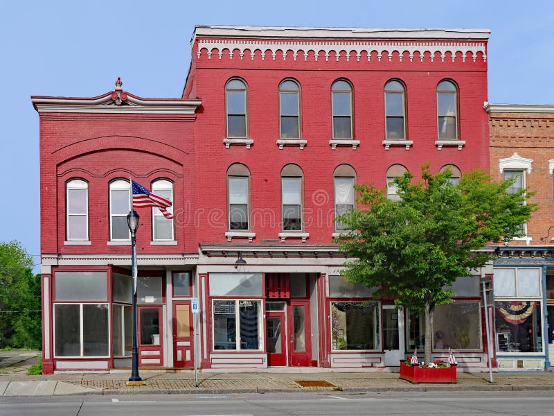 Old fashioned storefronts stock image. Image of brick - 52256181