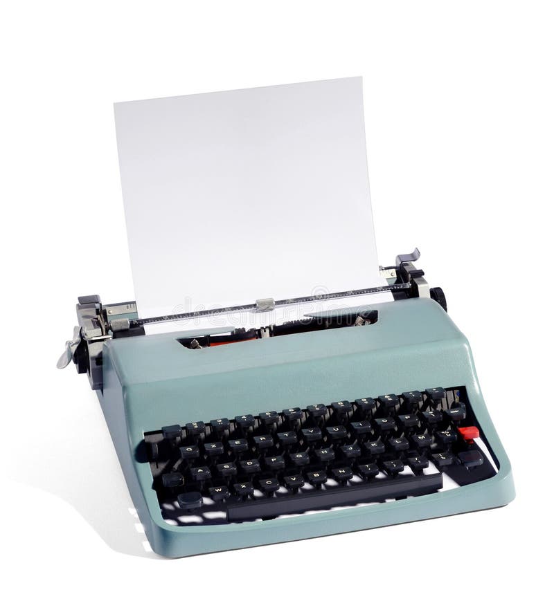 Old Fashioned Manual Typewriter with Blank Paper Stock Image - Image of ...
