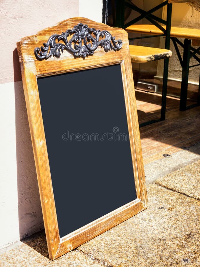Old fashioned menu board stock photo. Image of menu, color - 65083002
