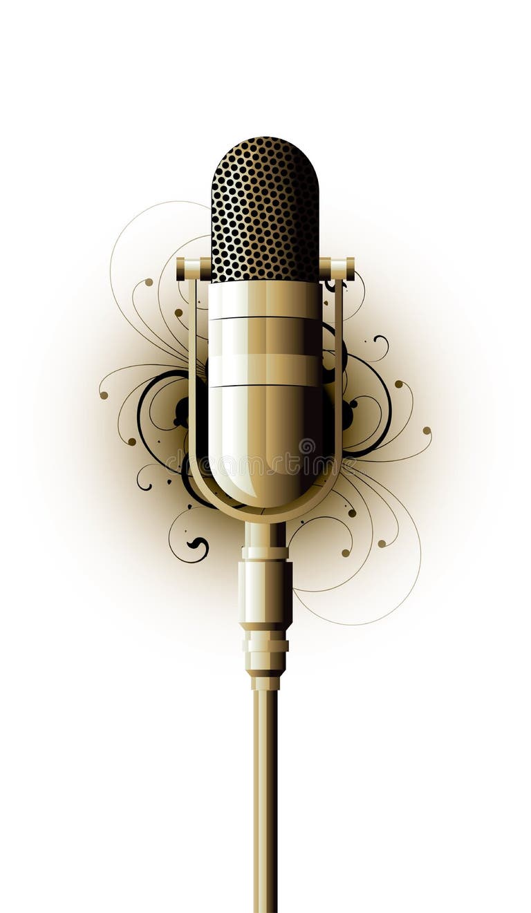 Old Fashioned Microphone Stock Illustrations – 1,462 Old Fashioned ...