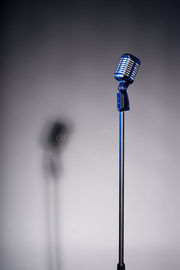 Old Fashioned Microphone with Space for Text Stock Photo - Image of ...