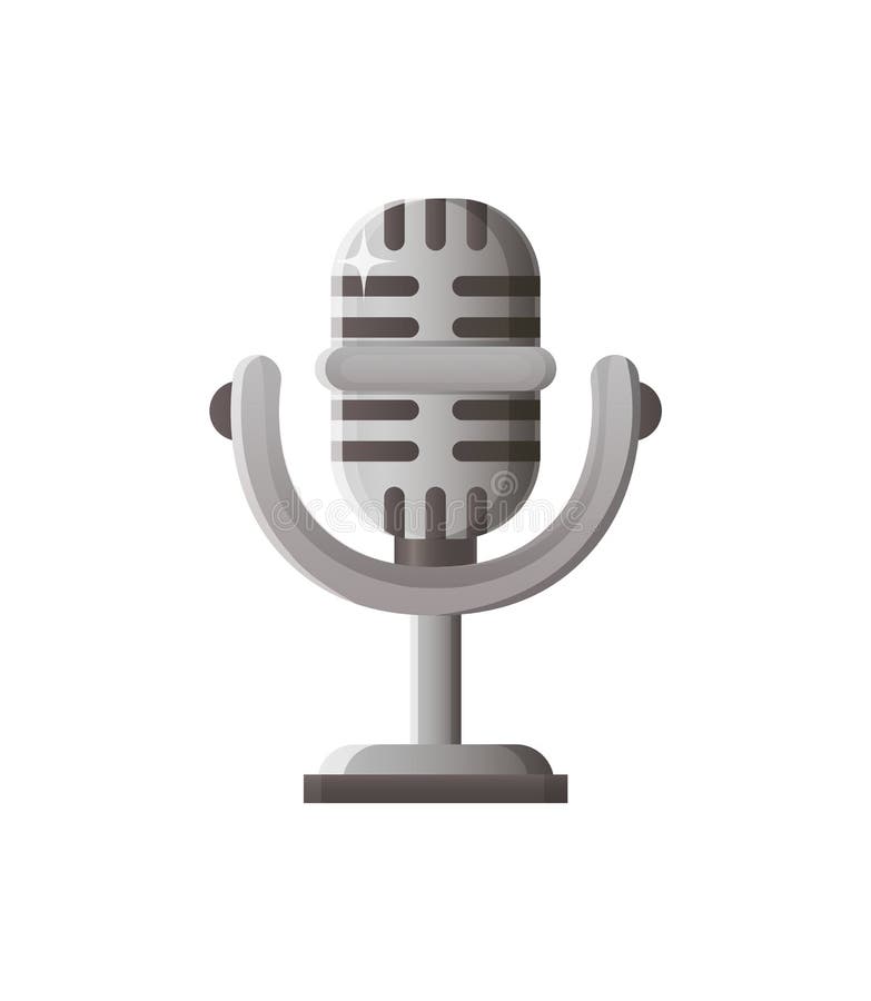 Old Fashioned Microphone, Vintage Mike Vector Stock Vector ...