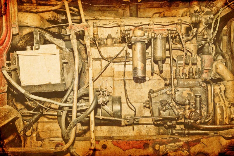 Old-fashioned Motor Background Stock Image - Image of steel, styled ...