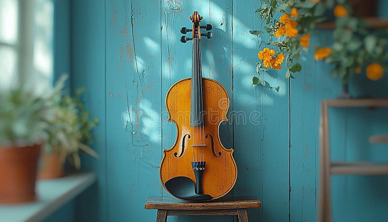 Old Fashioned Musician Playing Rustic String Instrument Indoors ...