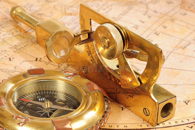 Ancient Navigation Instrument Stock Photo - Image of caliper ...