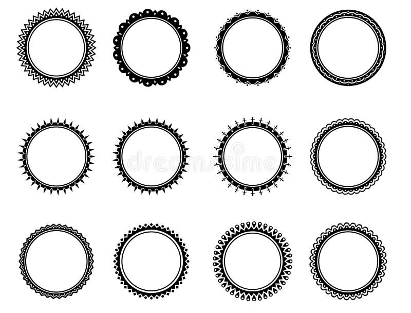 Old-fashioned nice circle stock illustration. Illustration of retro ...