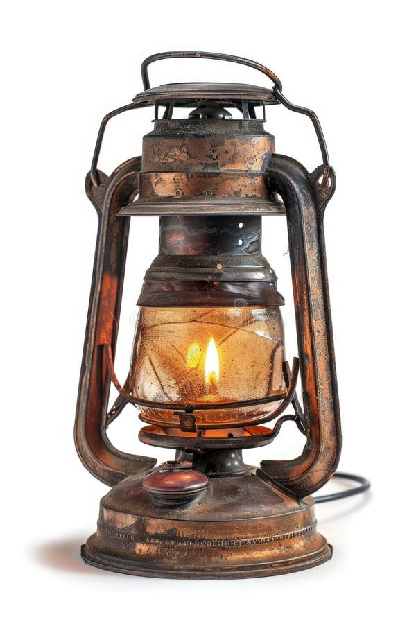 An Old-fashioned Oil Lamp with a Lit Candle Inside, Perfect for Rustic ... An Old-fashioned Oil Lamp with a Lit Candle Inside, Perfect for Rustic ...