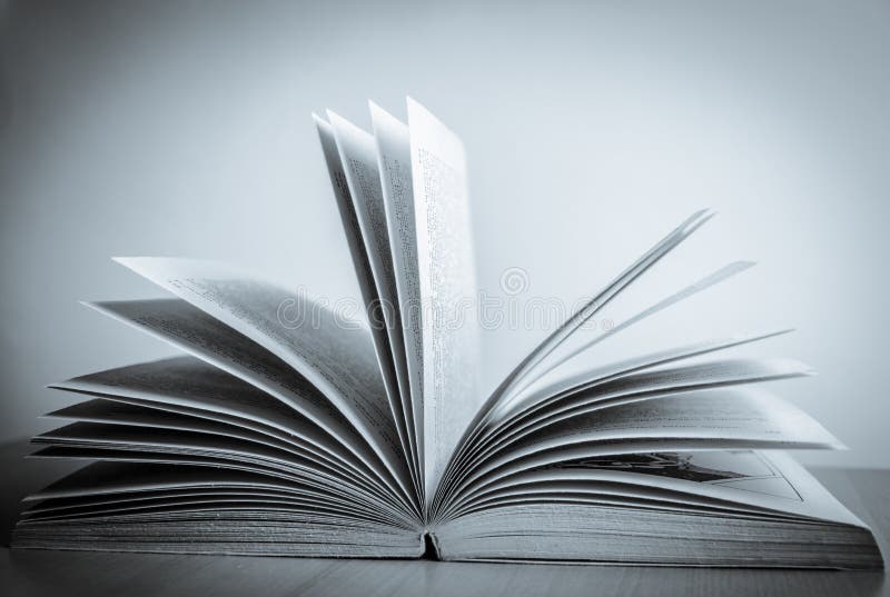 Old Fashioned Open Book Lighted Vintage Background Stock Image - Image ...