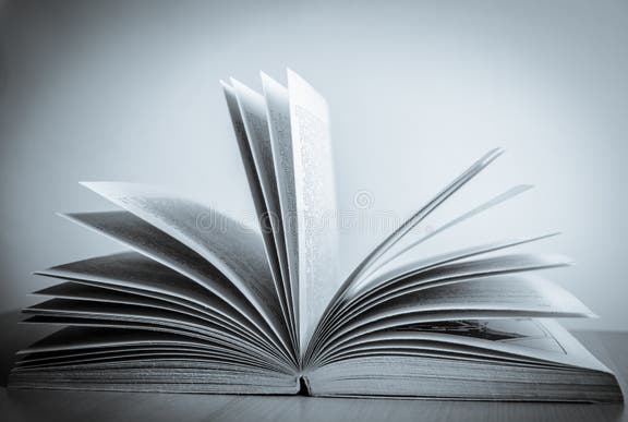 Old Fashioned Open Book Lighted Vintage Background Stock Photo - Image ...