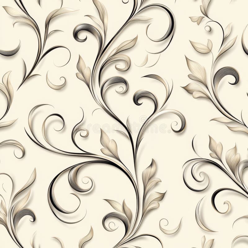 An Old-fashioned Pattern Rich with Detailed Ornamental Details Stock ...