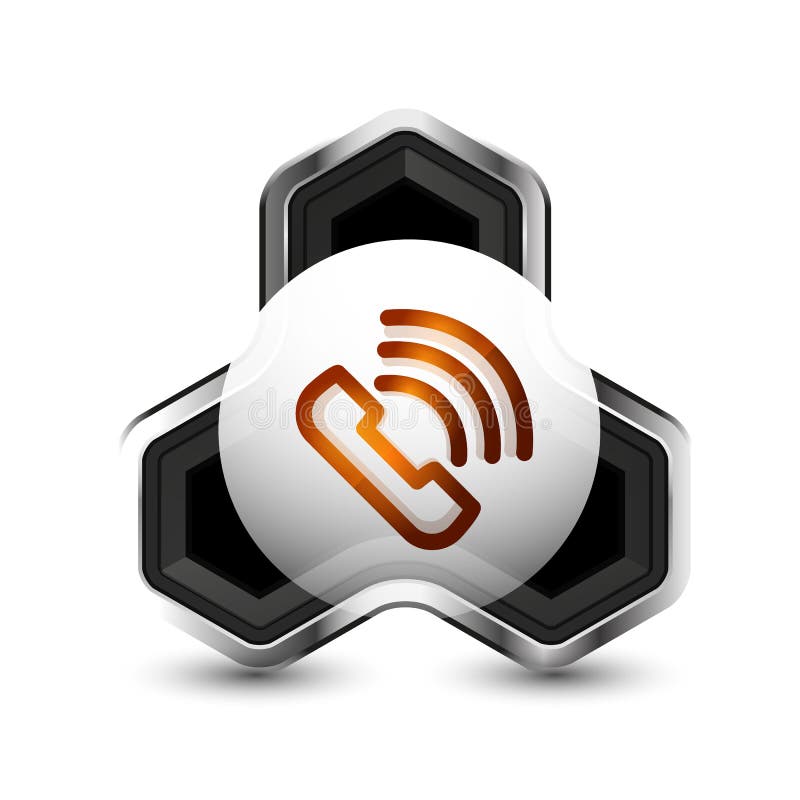 Old Fashioned Phone Button, Call Center Support Icon Stock Vector ...