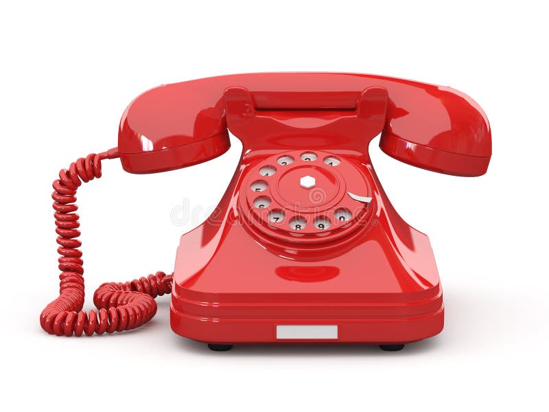 Old-fashioned Phone on White Isolated Background Stock Illustration ...