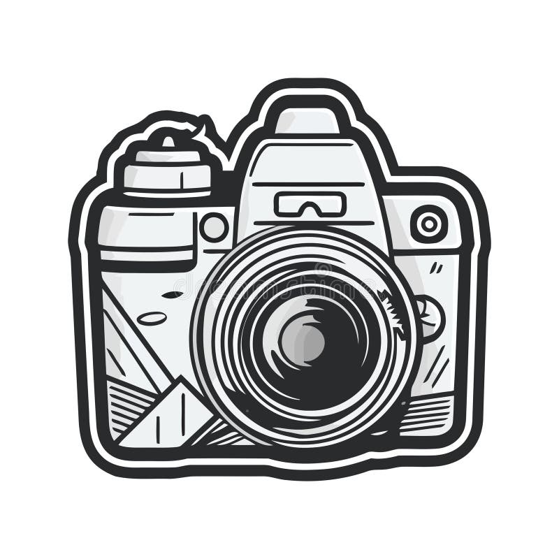 Old Fashioned Photo Camera Technology Stock Vector - Illustration of ...