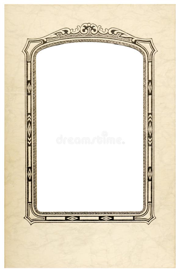 Old Fashioned Picture Frame Vertical. Stock Photo - Image of remote ...