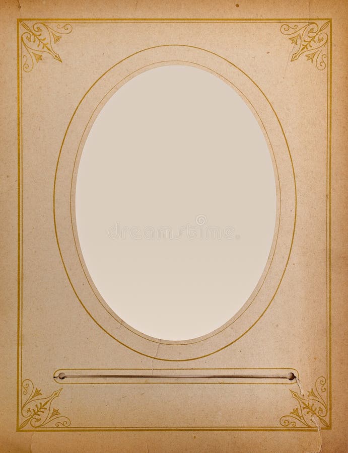Old-fashioned Portrait Frame Stock Image - Image of cardboard, book ...