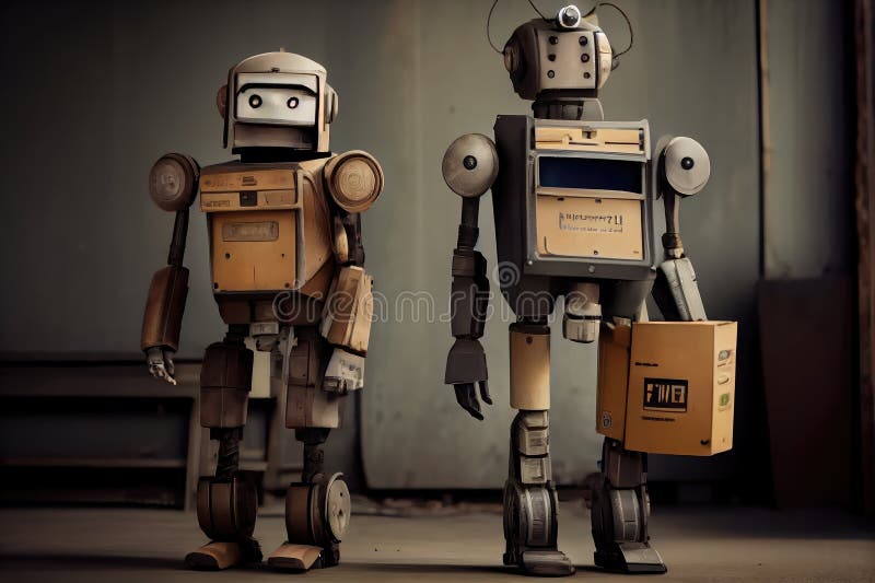 Old-fashioned Postal Service with Robot Androids instead of Humans ...