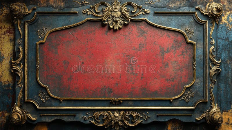 Old-fashioned Poster Template with a Bold, Decorative Frame and ...