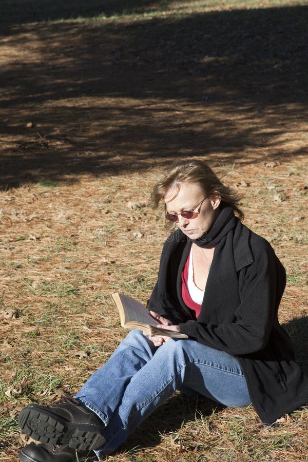 Old fashioned reading stock image. Image of field, enjoy - 7601069