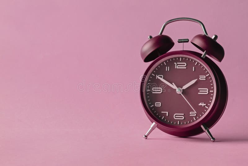 Old Fashioned Red Alarm Clock with Bells Stock Image - Image of bells ...