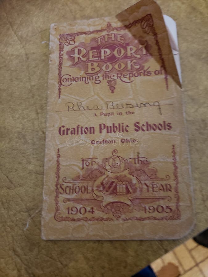 Old fashioned report card stock image. Image of school - 177023519