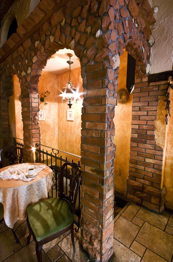 Old-fashioned restaurant stock image. Image of stairs - 4976787