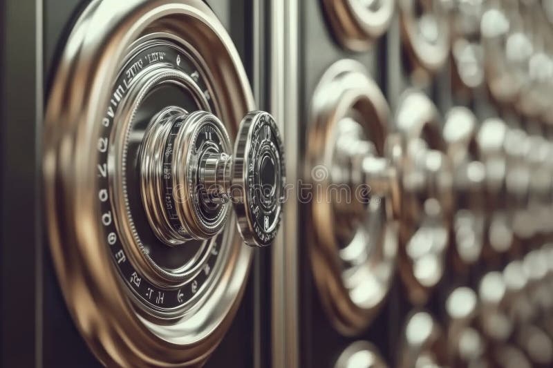 Generative Ai, Old-fashioned Safe Box, Large Cipher Dial, Bank Safe Box ...