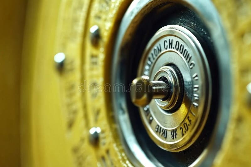 Generative Ai, Old-fashioned Safe Box, Large Cipher Dial, Bank Safe Box ...