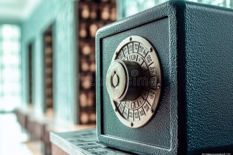 Generative Ai, Old-fashioned Safe Box, Large Cipher Dial, Bank Safe Box ...