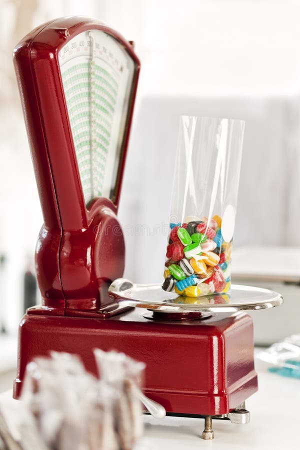 Old-fashioned Scales at Candy Store Stock Image - Image of scales ...