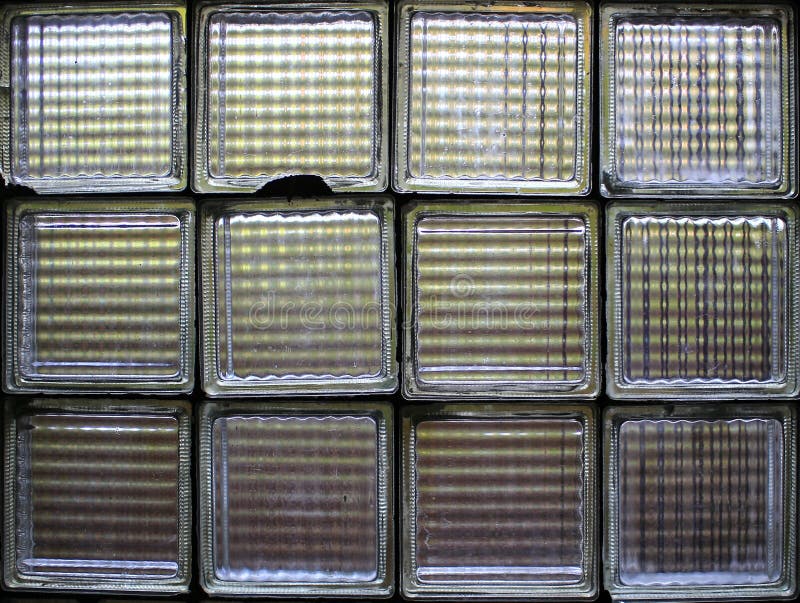 Old-fashioned Square Glass Bricks instead of a Window Stock Image ...