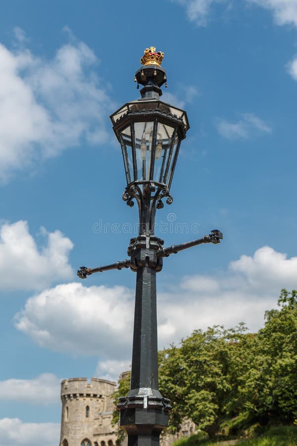 The Old-fashioned Street Lamp, Windsor, England Stock Photo - Image of ...