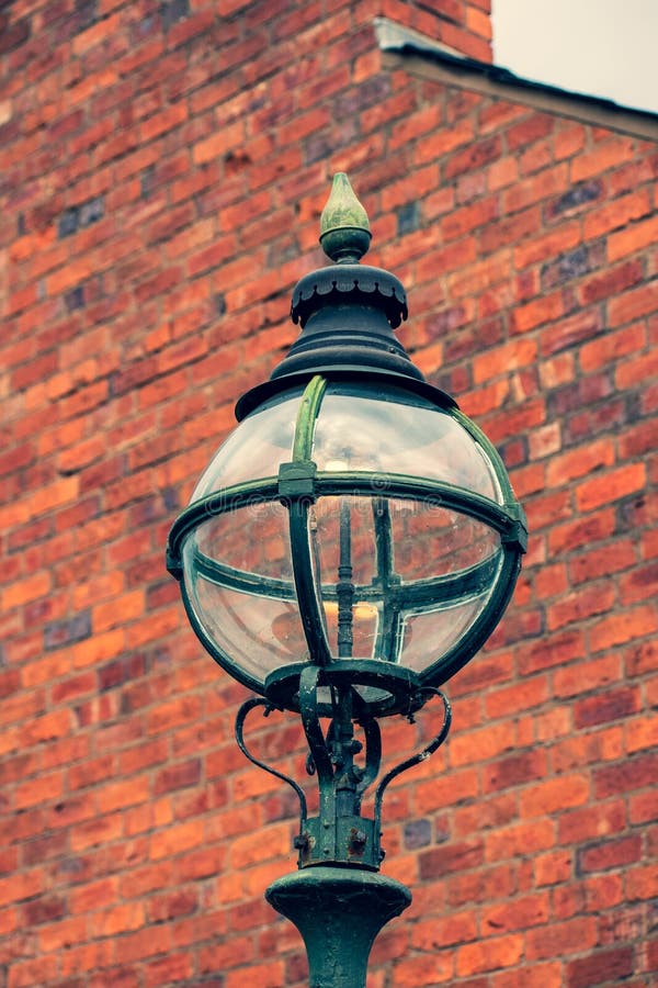 Old Fashioned Street Light, Round Shape. Stock Image - Image of light ...