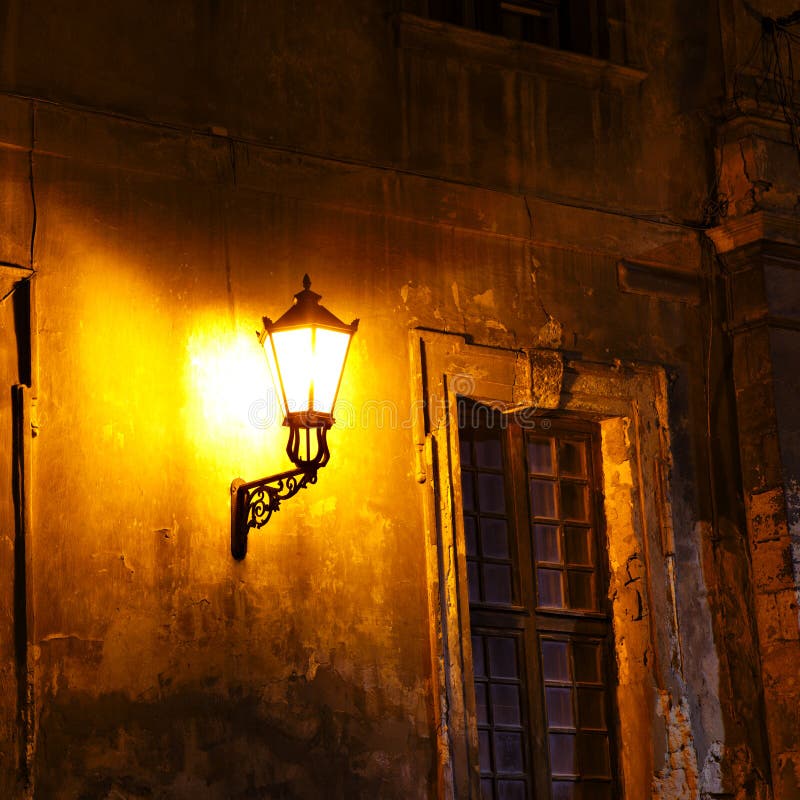 Old fashioned street light stock photo. Image of evening - 24224308