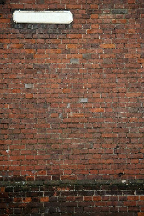 Old Fashioned Street Sign Brick Wall Background Stock Image - Image of ...