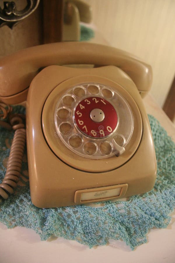 Old Fashioned Telephone with Dial Disc Stock Image - Image of radio ...