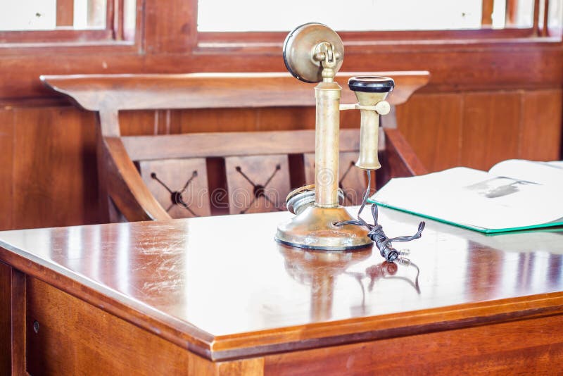 Old-fashioned Telephone Receiver Stock Image - Image of aged ...