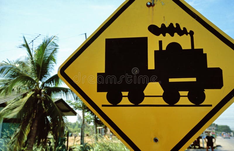 Old-fashioned traffic sign stock photo. Image of siam - 5639150