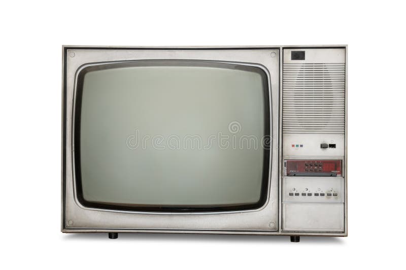 Old-fashioned tube TV stock image. Image of electric - 47703065