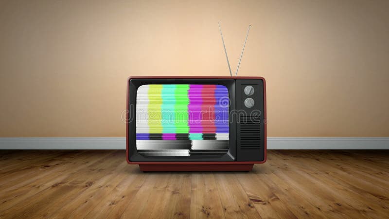 Old Fashioned Tv with Static Stock Video - Video of broadcast, dial ...