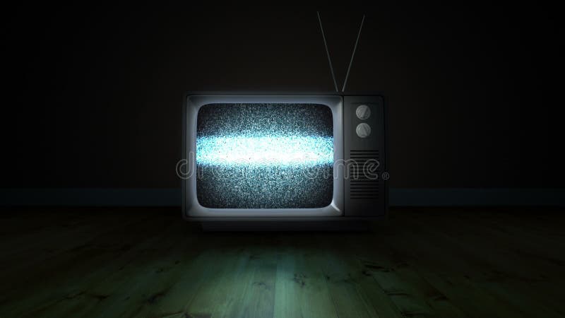 Old Fashioned Tv with Static Stock Video - Video of animation, copy ...