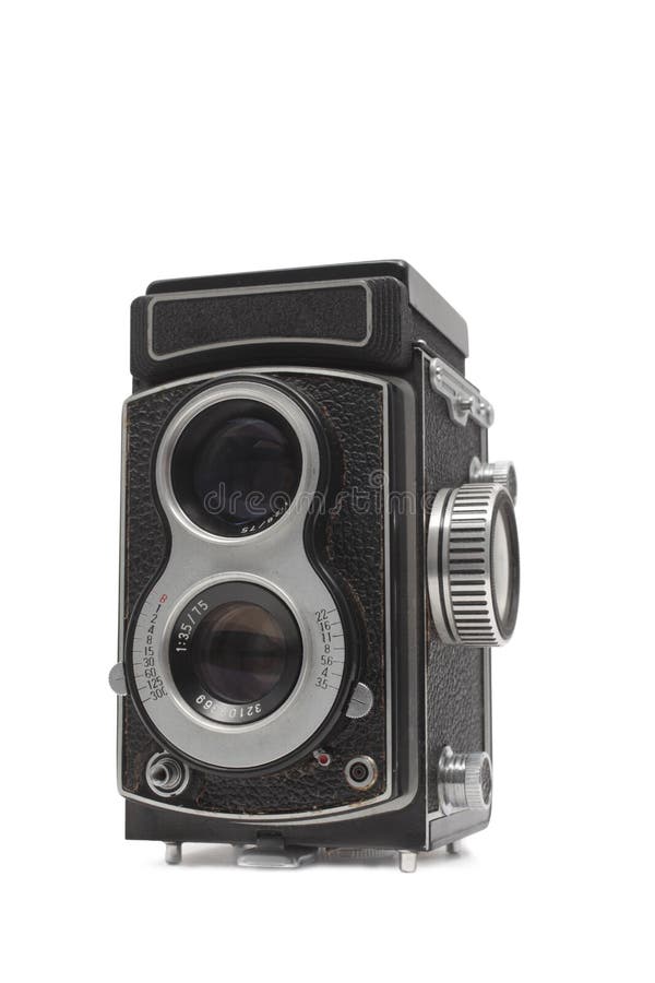 Old Fashioned Twin Lens Reflex Camera Stock Image - Image of obsolete ...
