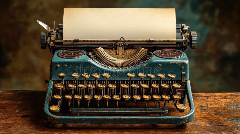 An Old Fashioned Typewriter with a Blank Sheet of Paper Stock Image ...