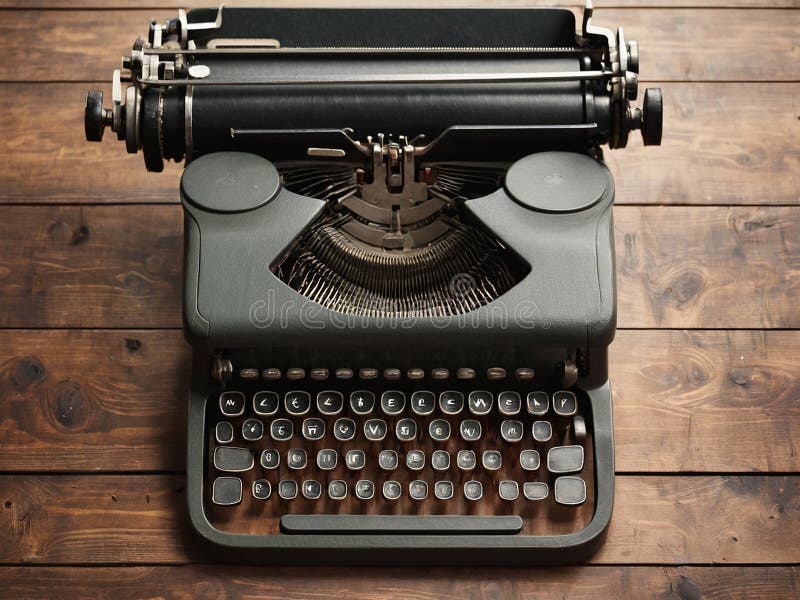 Old Fashioned Typewriter on Wooden Table, a Symbol of Nostalgia and ...