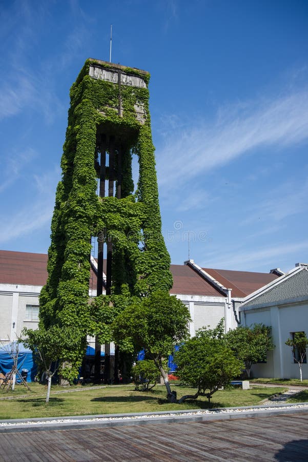 The Old-fashioned Water Tower is Covered with Greenery Editorial ...