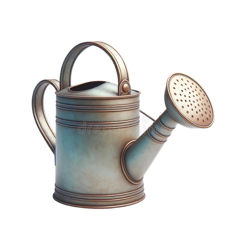 An Old-fashioned Watering Can with a Handle and Spout. Stock ...