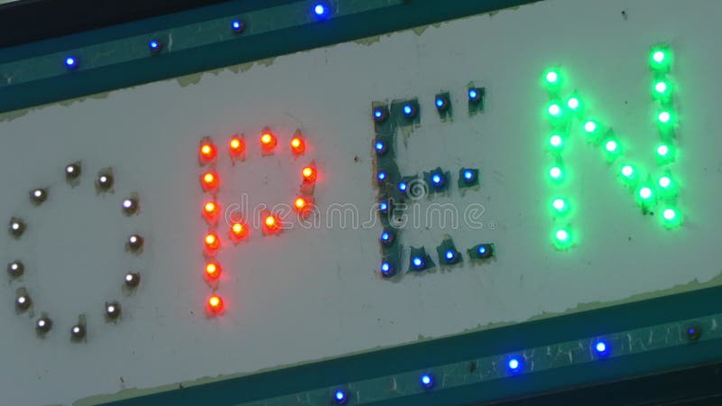Old Fashioned, Weathered and Distressed Neon OPEN Sign Stock Footage ...