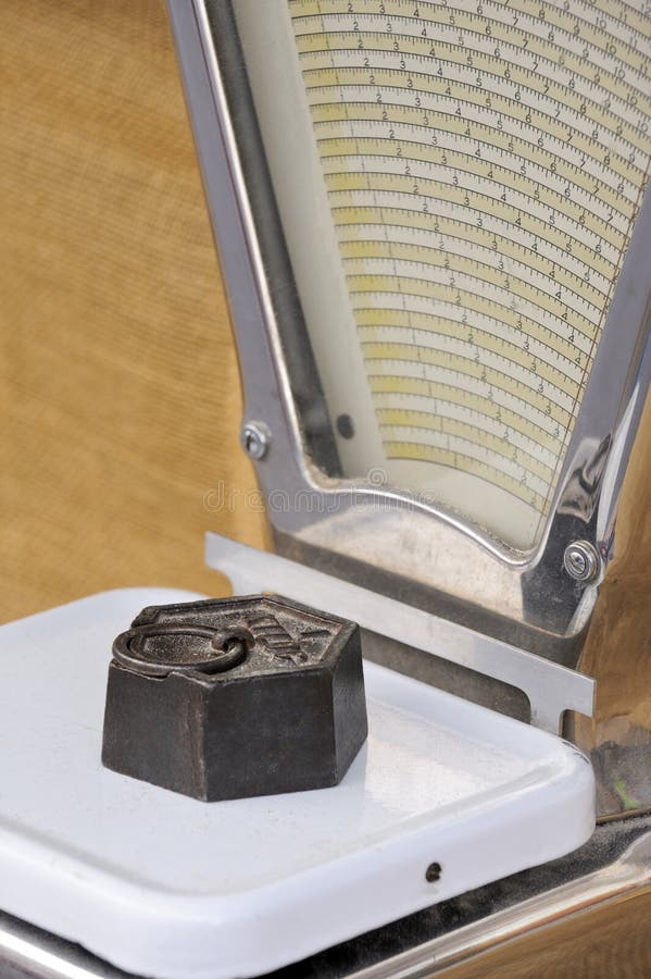 Old weighing machine stock image. Image of metallic, counterbalance ...