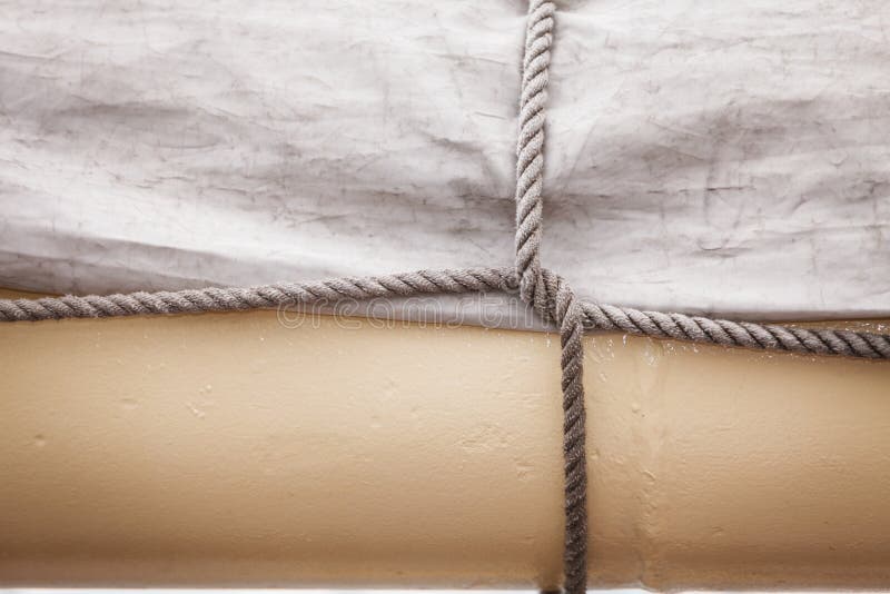 Old Fashioned Wicker Rope Wrapped Around Fabric Stock Photo - Image of ...