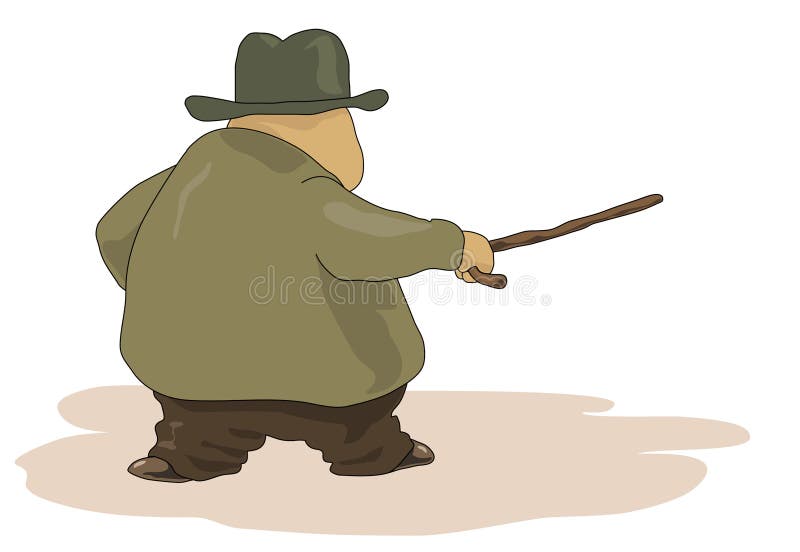 Old fat man stock vector. Illustration of stick, back - 1382236 Old fat man stock vector. Illustration of stick, back - 1382236